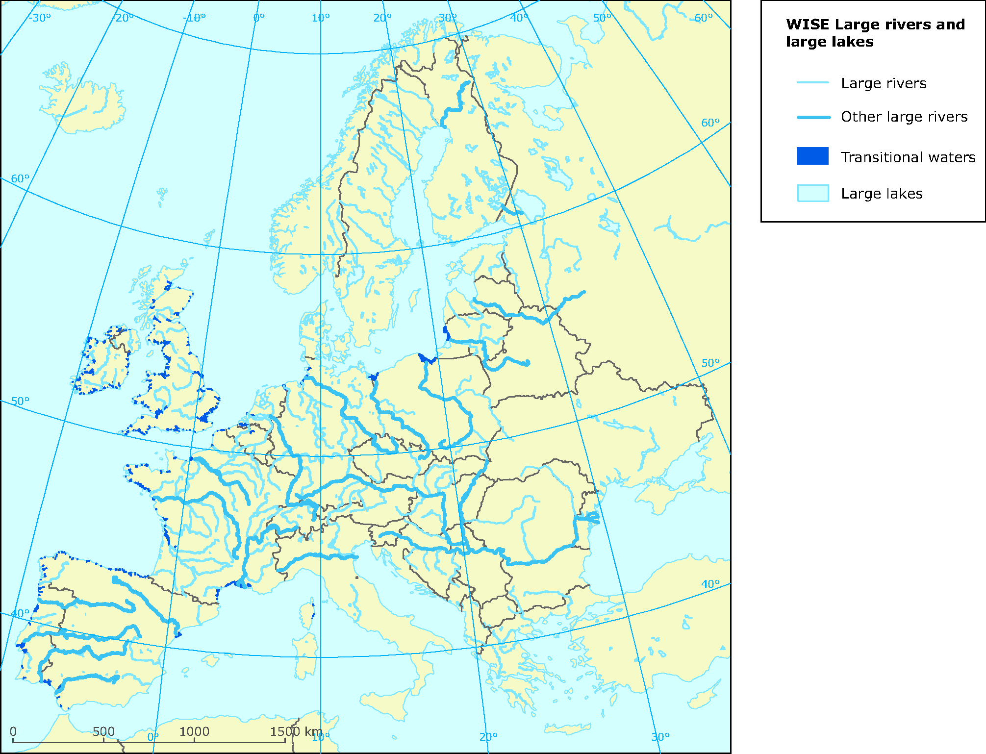 European Map With Rivers - California southern Map European Map With Rivers - California southern Map